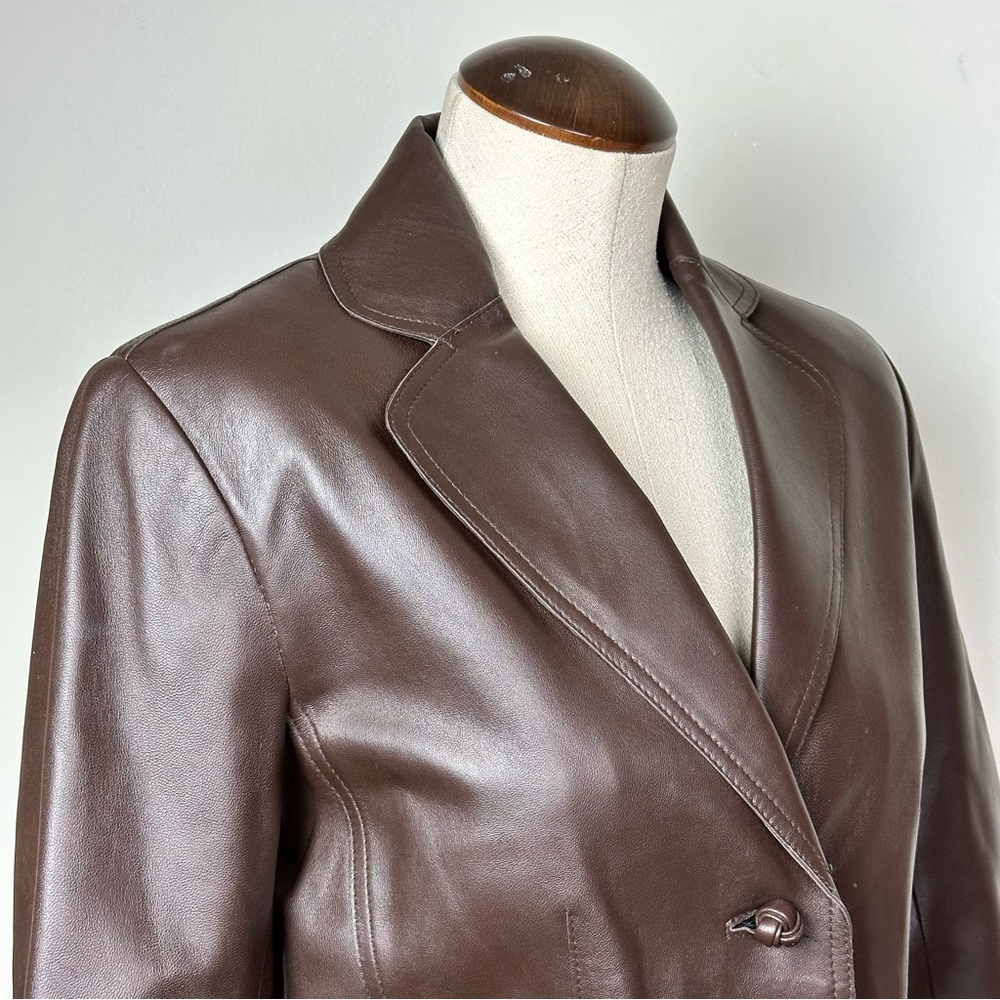 Pamela Mccoy Leather Blazer - Gem